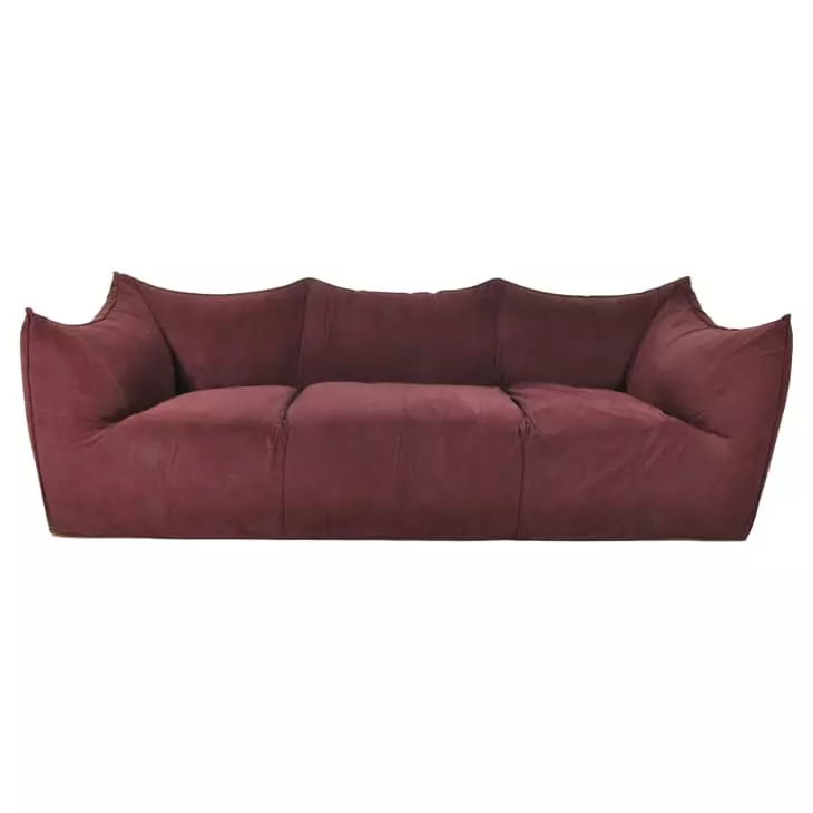 Burgundy nga sofa sa 1stDibs