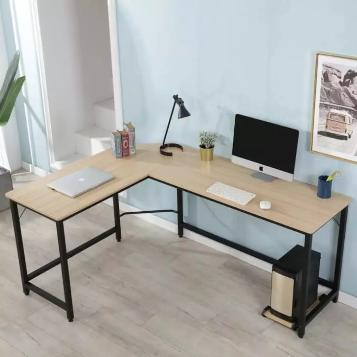 Aworan Ọja: Porch & Den Zurich L-Speed Desk Corner Computer Iduro