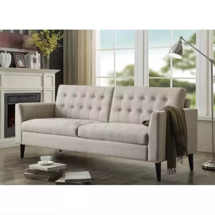 Larawan ng Produkto: Brayland Linen Tuxedo Arm Sofa