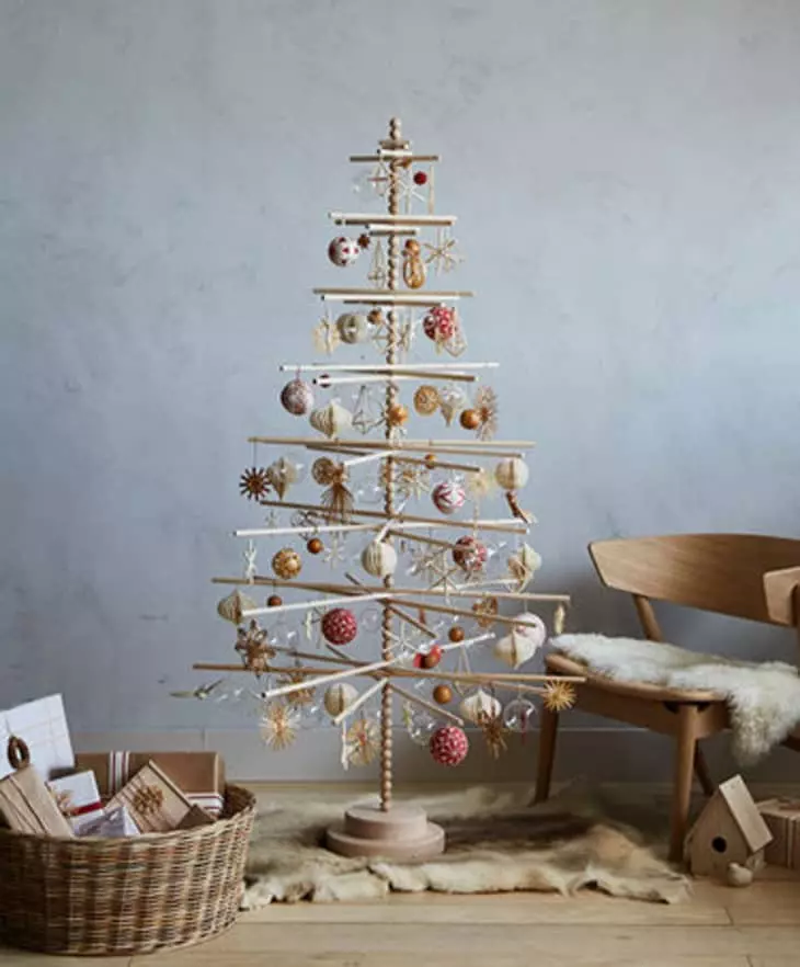 Слика производа: Божићна јелка од дрвета од хеирлоом Беадед Воод