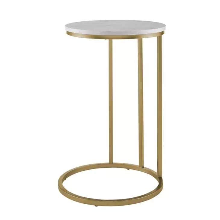 ภาพสินค้า: Ember Interiors Modern Glam Athena C-Shaped End Table