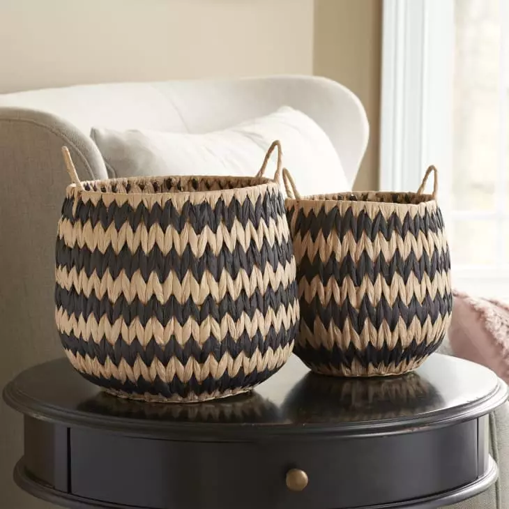 Produktbild: Household Essentials Flame Stitch Two-Tone Basket Set