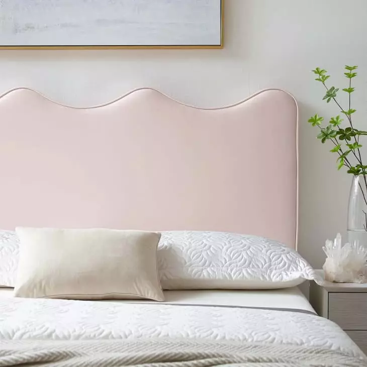 Larawan ng Produkto: Ceceila Velvet Upholstered Panel Headboard