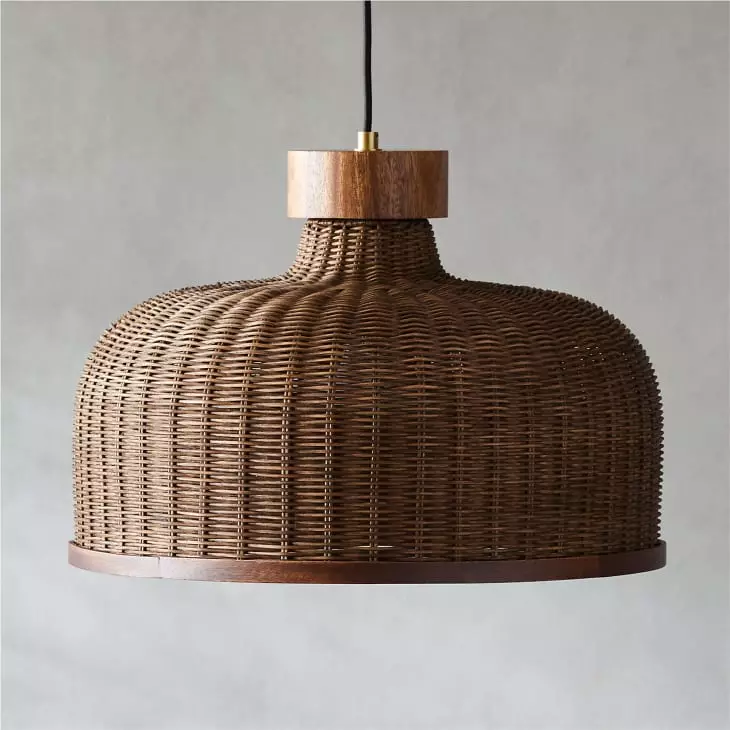 Larawan ng Produkto: Sago Rounded Rattan Pendant Light