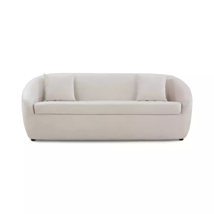 Khoom duab: Topher 81 '' Velvet Curved Sofa