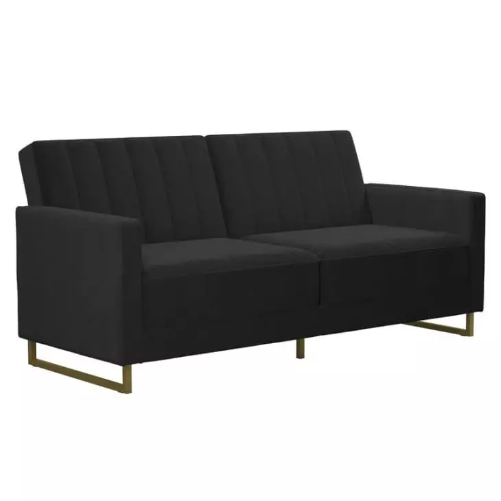 Foto ngwaahịa: Novogratz Skylar Velvet Convertible Sofa