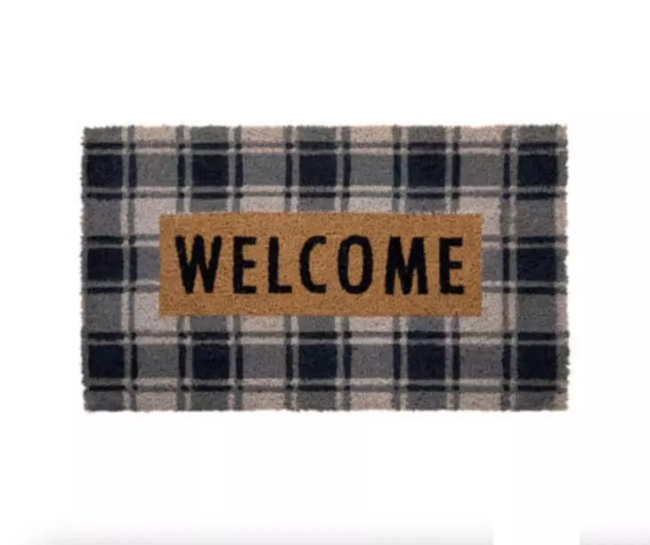 Obrázek produktu: Navy Plaid Welcome Doormat