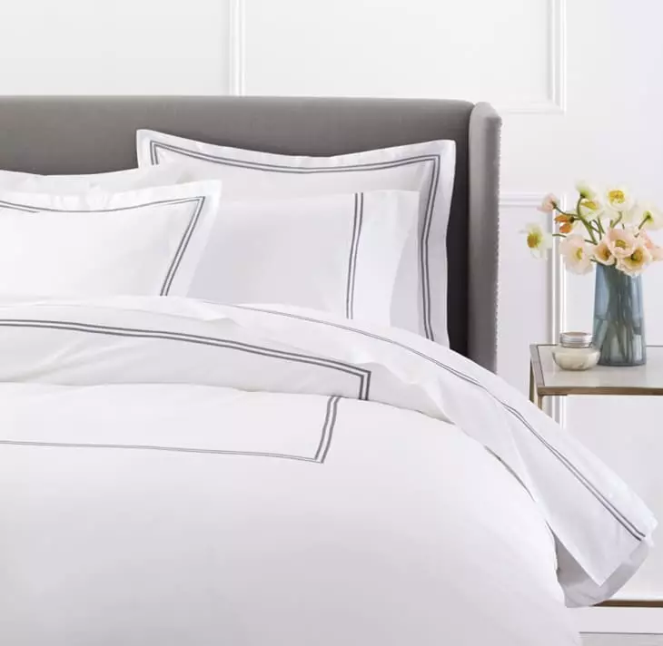 Ata Oloa: Amazon Brand Pinzon 400 Thread Count Egyptian Cotton Sateen Hotel Stitch Duvet Cover