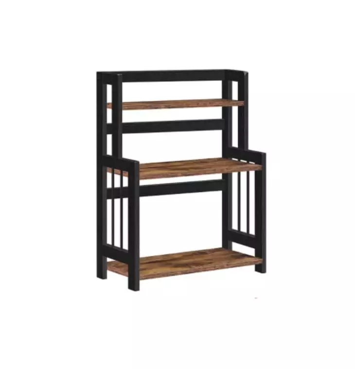 Sawirka Alaabta: Brown & Black 3-Tier Spice Rack oo leh Qaabka Bamboo