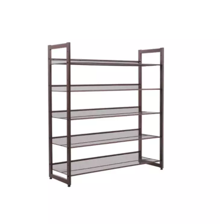 Isithombe somkhiqizo: I-Bronze 5 Tiers Shoe Rack enamashalofu Alungisekayo