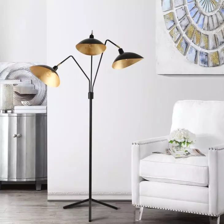 Slika izdelka: Safavieh Lighting 70-inch Iris Black/Gold talna svetilka