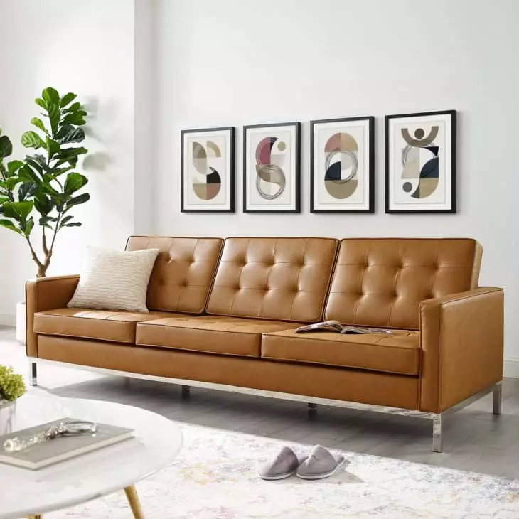 Gambar Produk: Sofa Kulit Imitasi Modway Loft