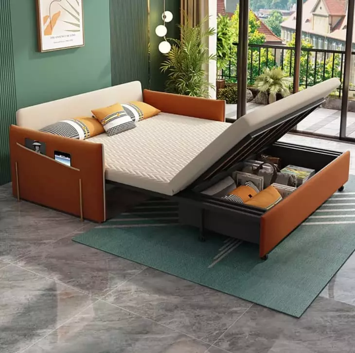 Gambar Produk: Sofa Modern sing Bisa Dikonversi kanthi Panyimpenan