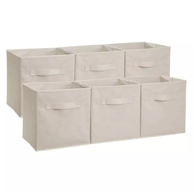 Ata Oloa: Amazon Basics Collapsible Fabric Storage Cubes Organizer ma U'u, Pack of 6