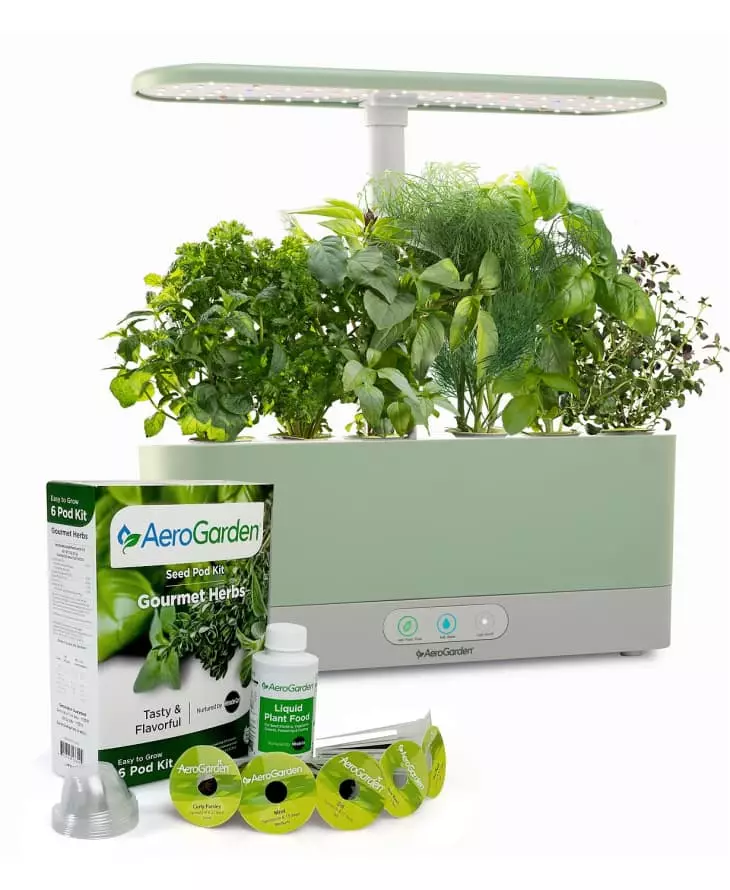Imagen del producto: AeroGarden Harvest Slim con kit de cápsulas de semillas de hierbas gourmet